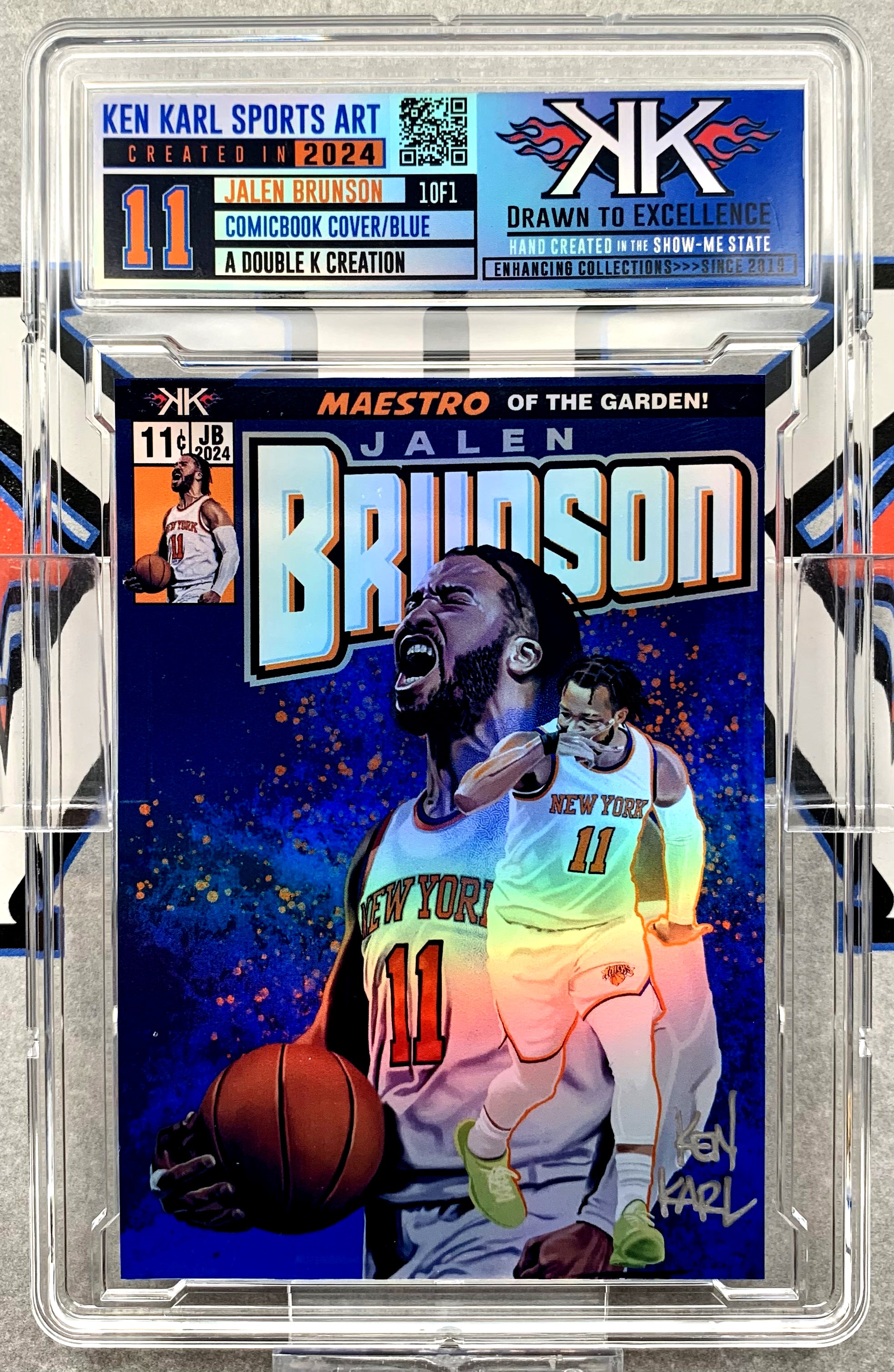 Jalen Brunson 1/1 Cardart – Ken Karl Sports Art