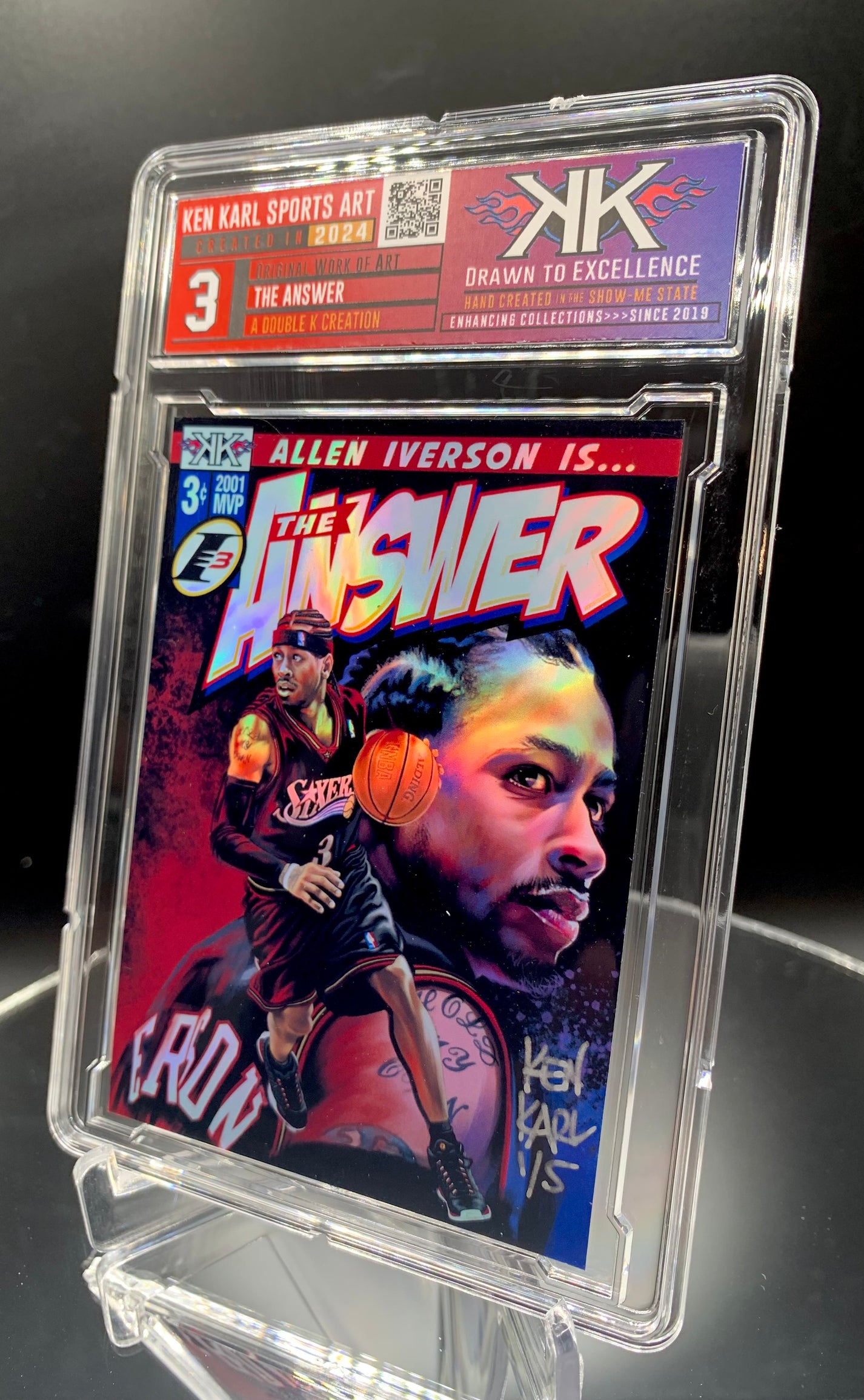 Allen Iverson Comic book cover limited edition cards – Ken Karl Sports Art