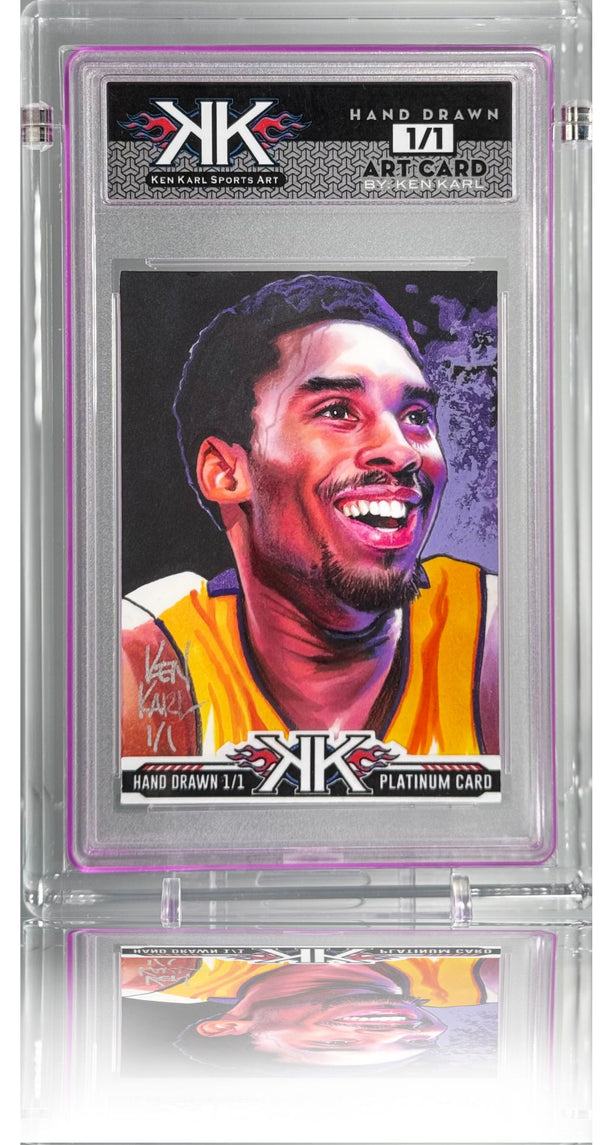 Kobe Bryant HAND DRAWN 1/1 art card – Ken Karl Sports Art